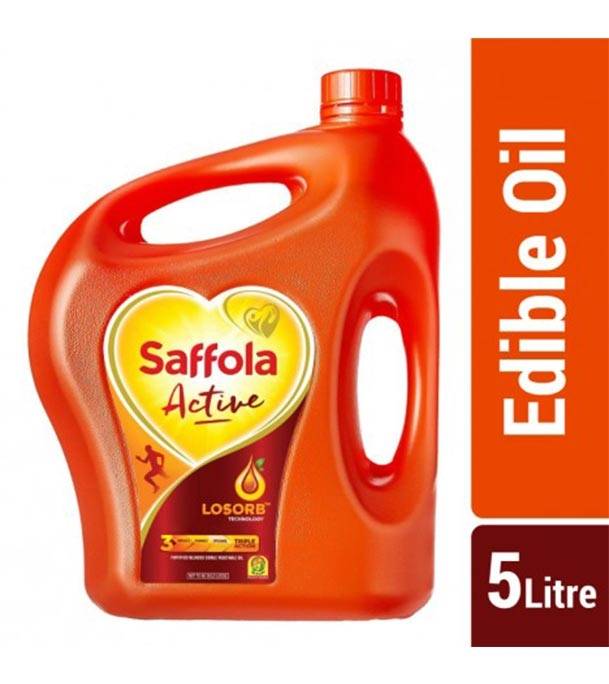 Buy saffola-active-vegetable-oil-5-liter online at Best Price